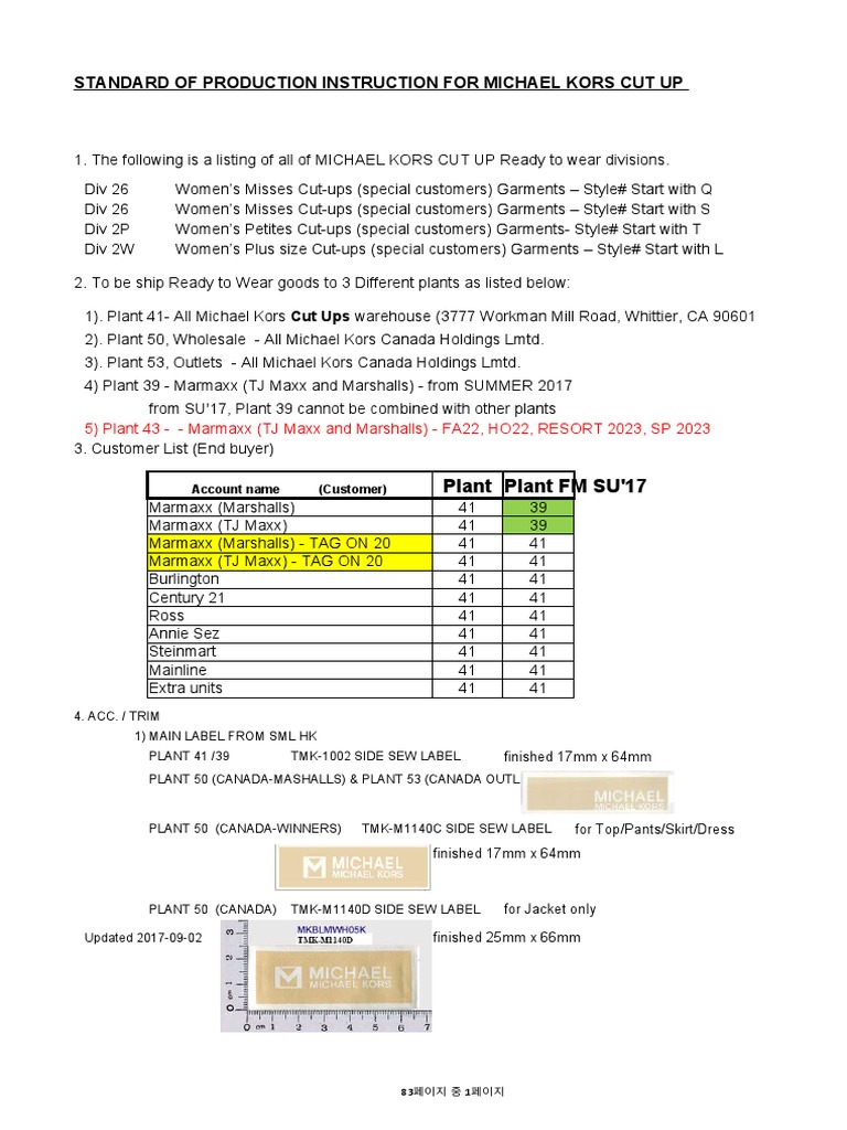 Standard of Production Instrustion-03!15!2023 (1) | PDF | Seam (Sewing ...