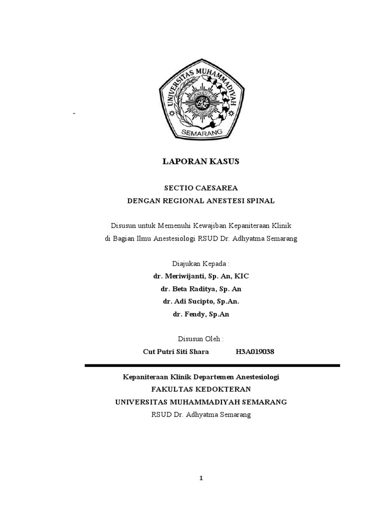 Anestesi Spinal DR Beta Cut Fix | PDF