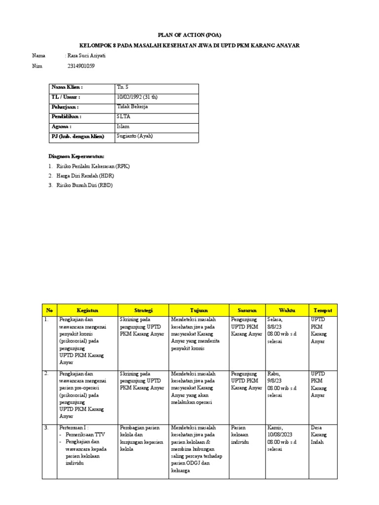 Poa Individu Kel. 8 | PDF | Pengembangan Diri