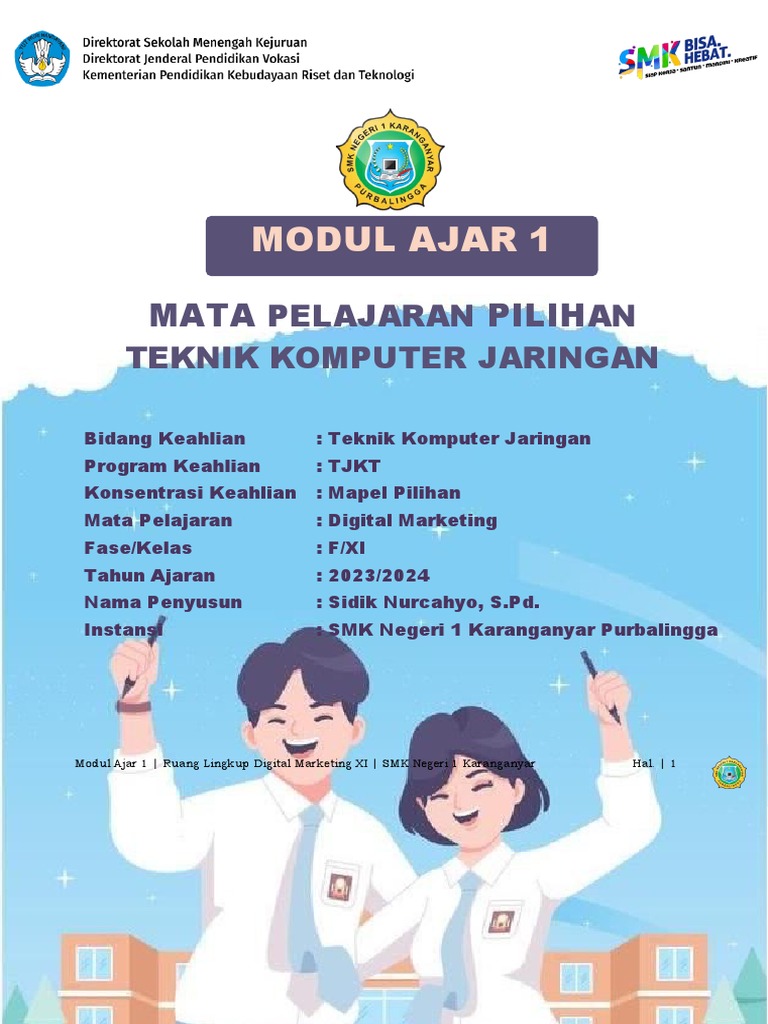 Modul Ajar 1 Digital Marketing Kls XI | PDF