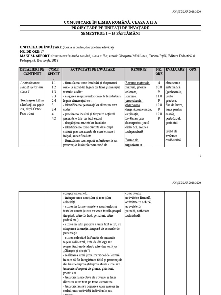Proiectare CLR II SEM I | PDF Proiectare CLR II SEM I | PDF