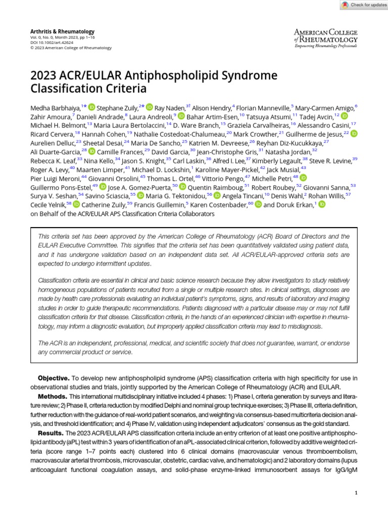 2023 APS Criteria | PDF