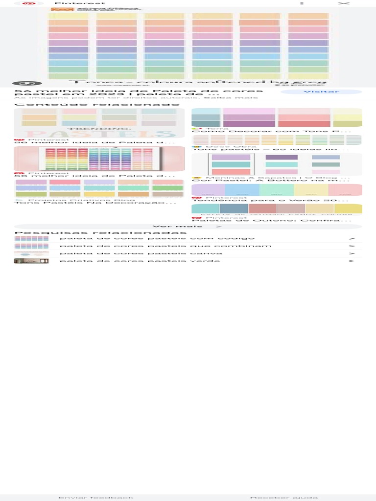 Paleta de Cores Pasteis - Pesquisa Google | PDF