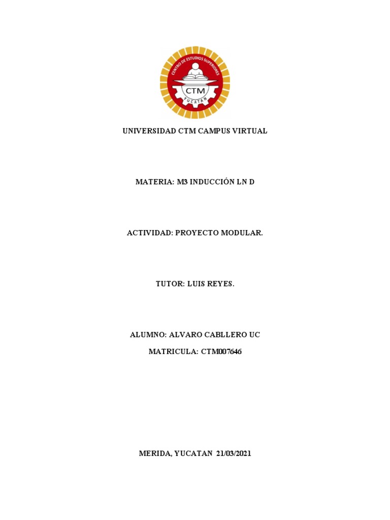 Proyecto Modular Alvaro Caballero | PDF | Microsoft Word | Informática