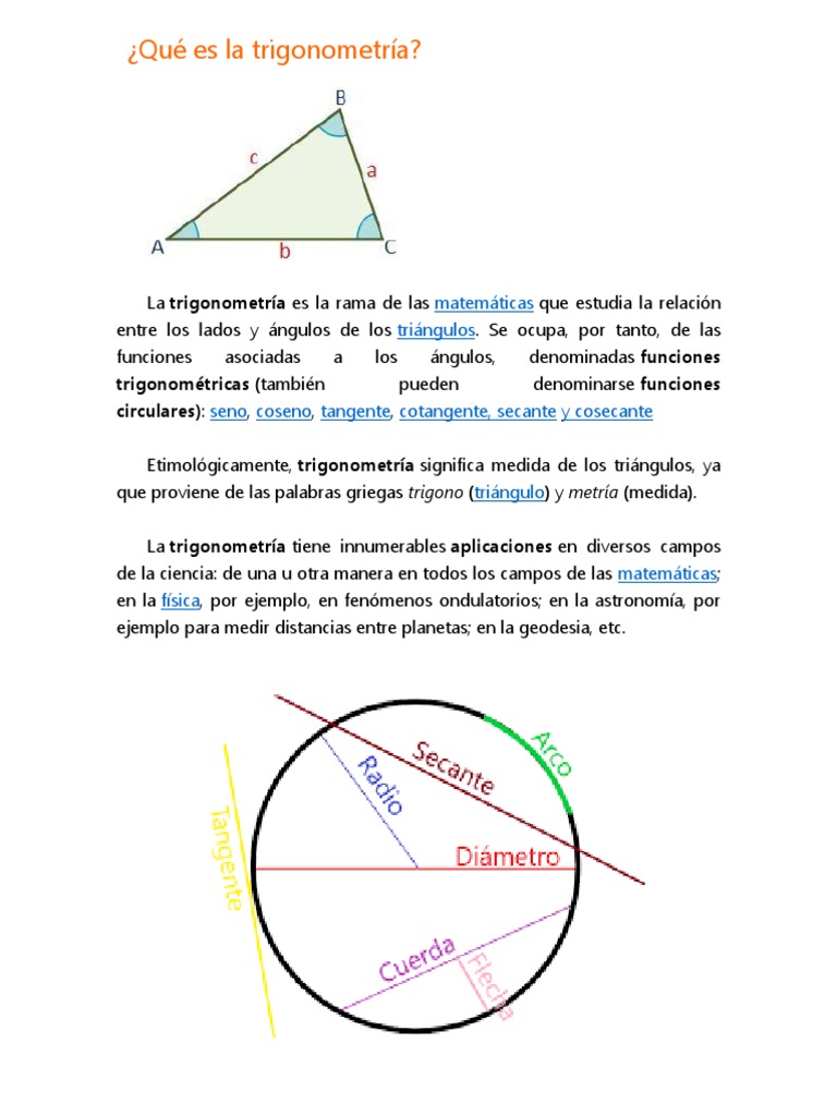 Qué Es La Trigonometría | PDF