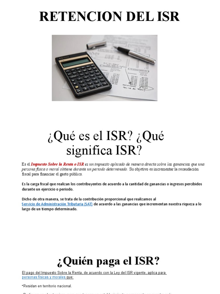 Retencion Del Isr y Imss | PDF | Impuesto sobre la renta | Impuestos