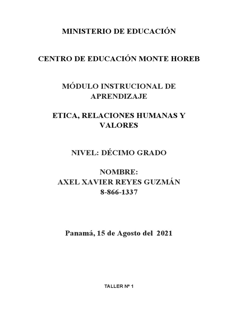 Etica y Valores 10º (Axel Reyes) | PDF | Bien común | Justicia social