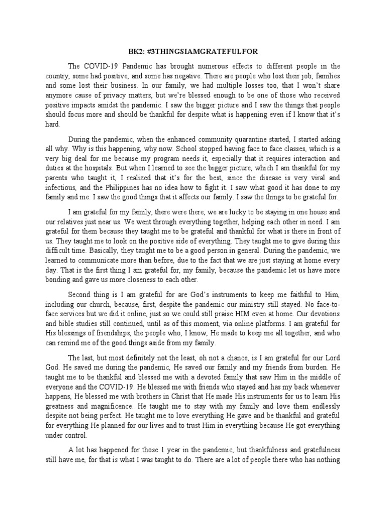 BK2 - 3 Things I Am Grateful For | PDF