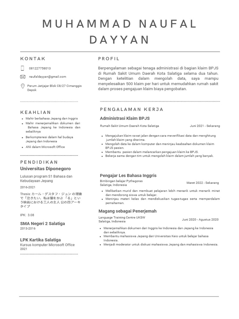 Contoh Resume Bahasa Indonesia | PDF