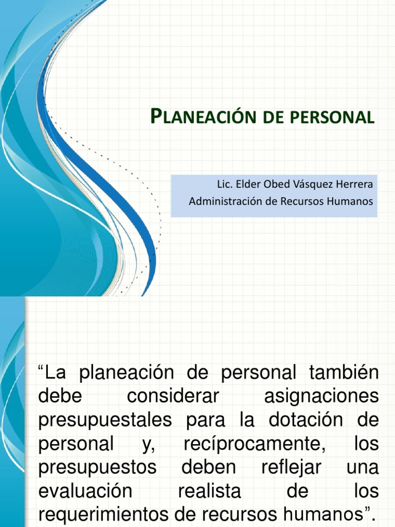Planeación de Personal | PDF | Planificación | Gestión de recursos humanos