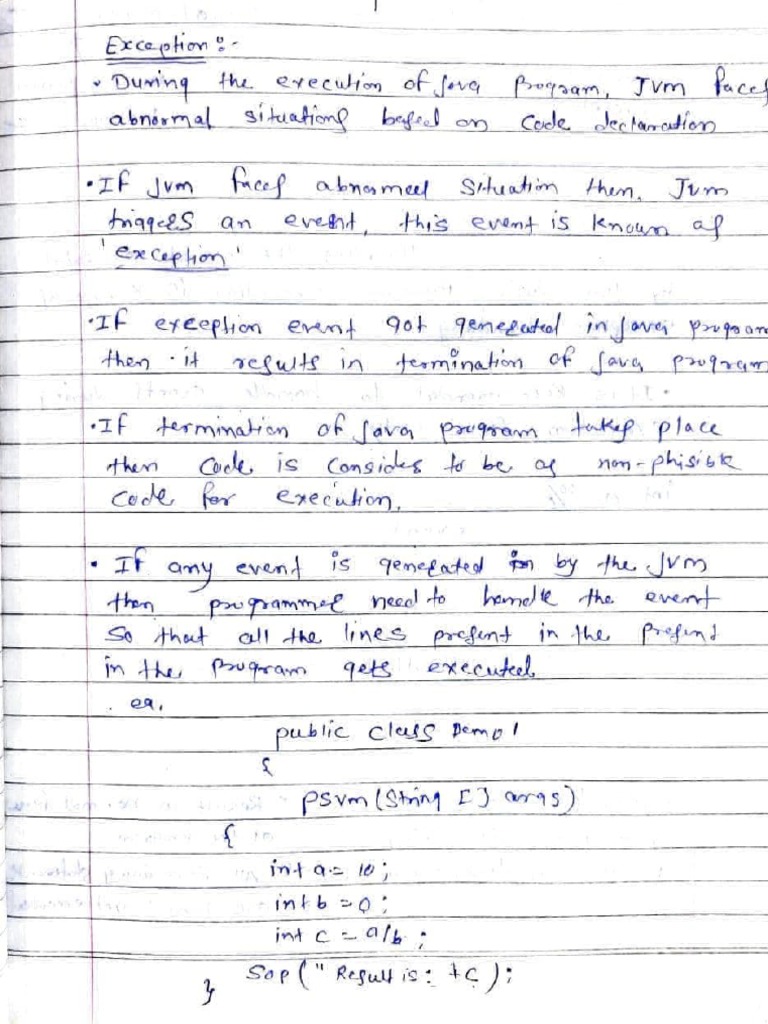 Exception Handling | PDF Exception Handling | PDF
