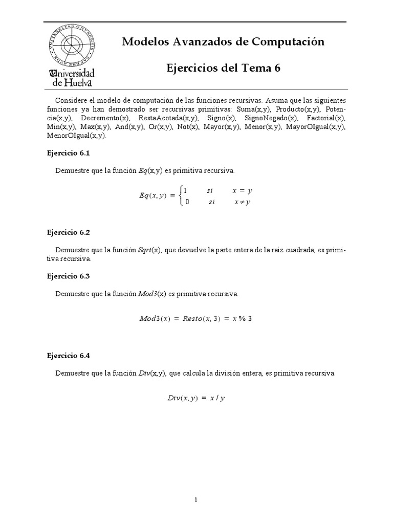 Tema6 Ejercicios | PDF | Métodos y materiales de enseñanza