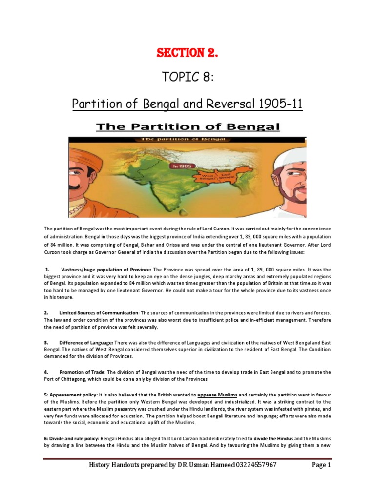 Section 2.topic 7 Partition of Bengal N Reversal | Download Free PDF ...