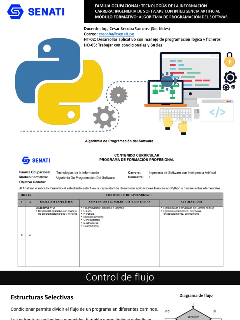 Senati Semana2 IS Ciclo2 Act1 HO 05 para Alumno | PDF | Programa de computadora | Programación