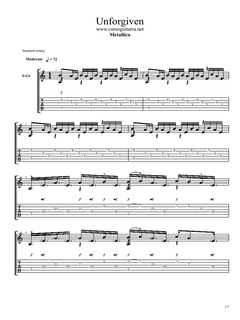 Unforgiven: Metallica | PDF