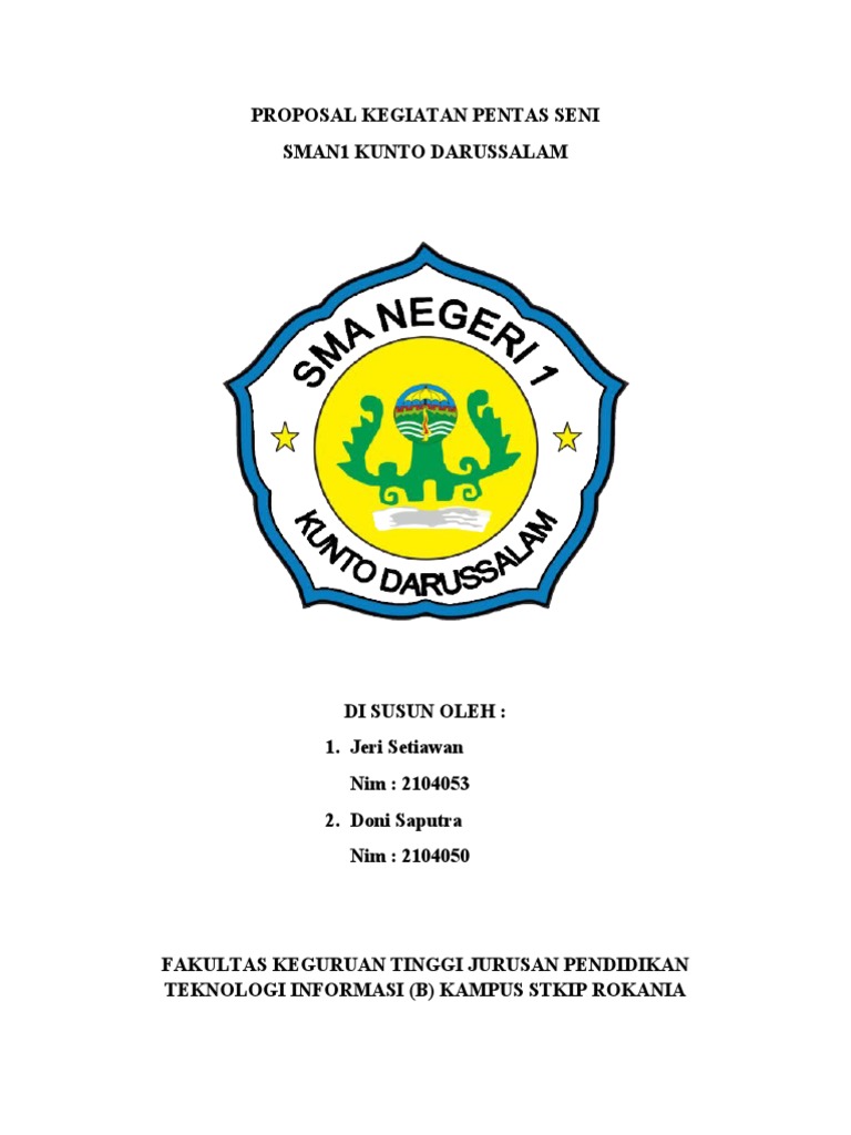 Proposal Pentas Seni SMAN1 Kunto 2022 | PDF