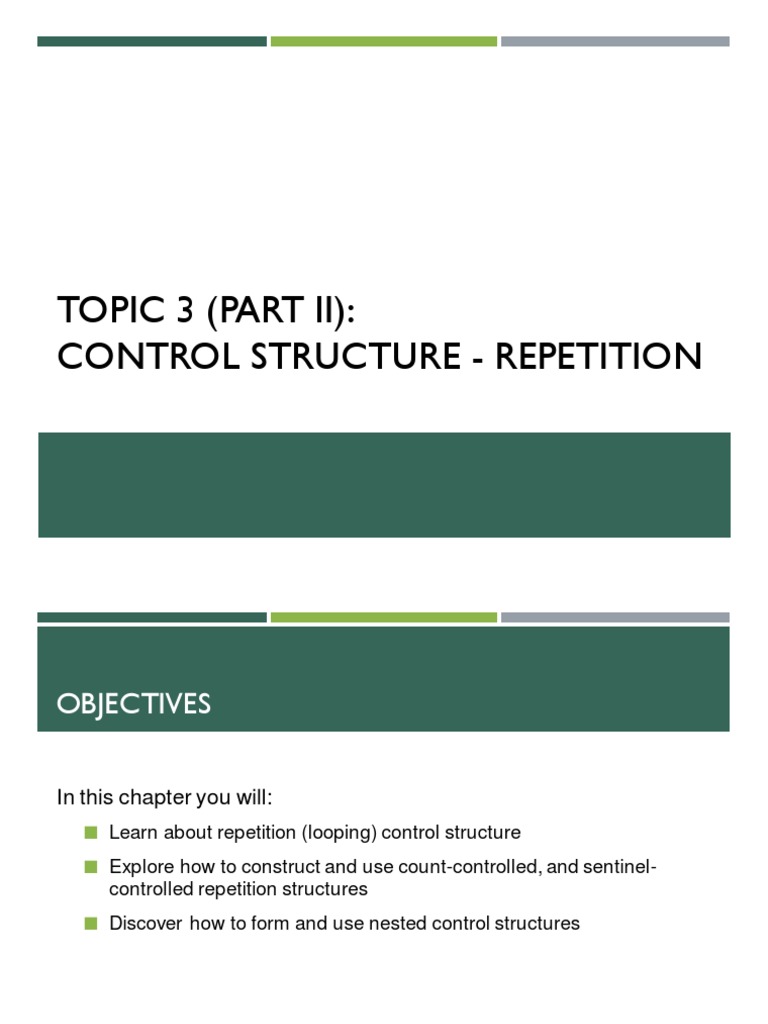 Topic 3 Control Structure Part 2 230726 105926 Pdf Control Flow Computer Science 