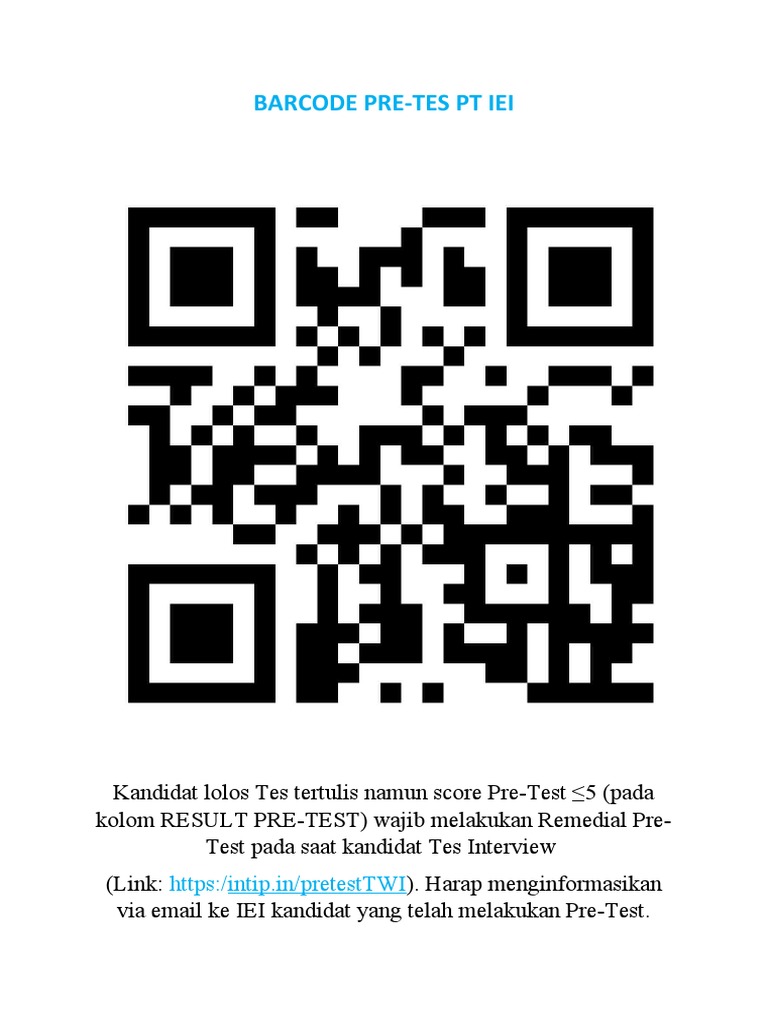 Barcode Pre Tes | PDF
