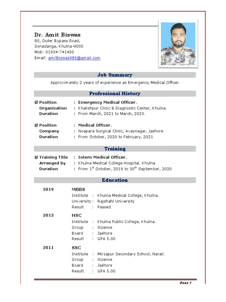 CV of Amit | PDF
