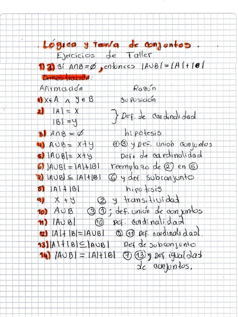 Lógica y Teoría de Conjuntos - Matemáticas | PDF