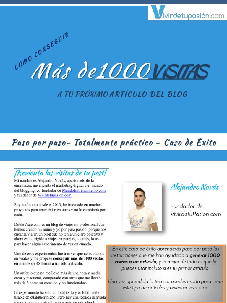 Libro Regalo 1000 Visitas A Tu Proximo Articulo | PDF | Blog | Posicionamiento en buscadores