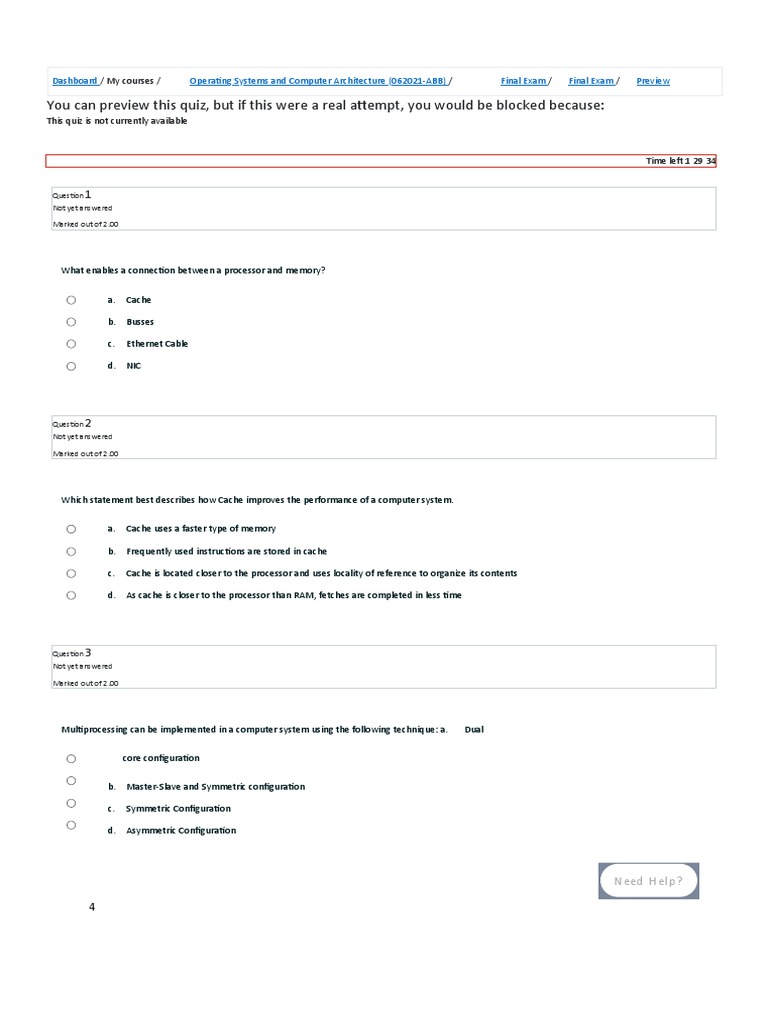 CT049 3 1 OSCA Exam QP 2 | PDF | Computer Data Storage | Process (Computing)