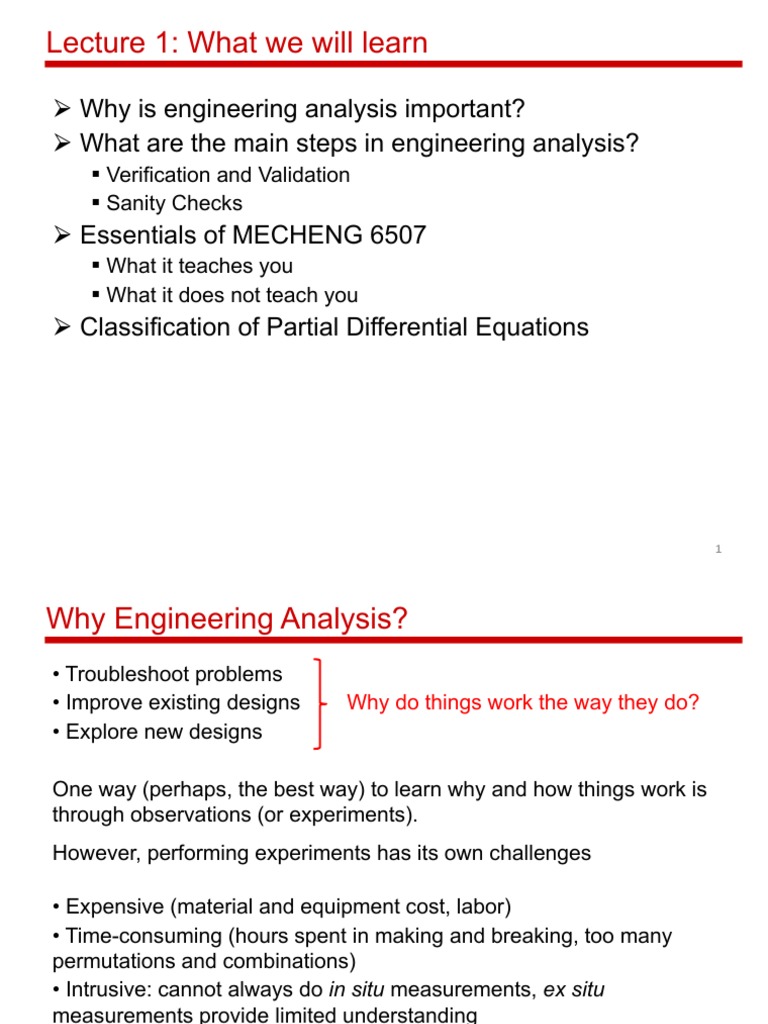Lecture 1 | PDF | Partial Differential Equation | Differential Equations