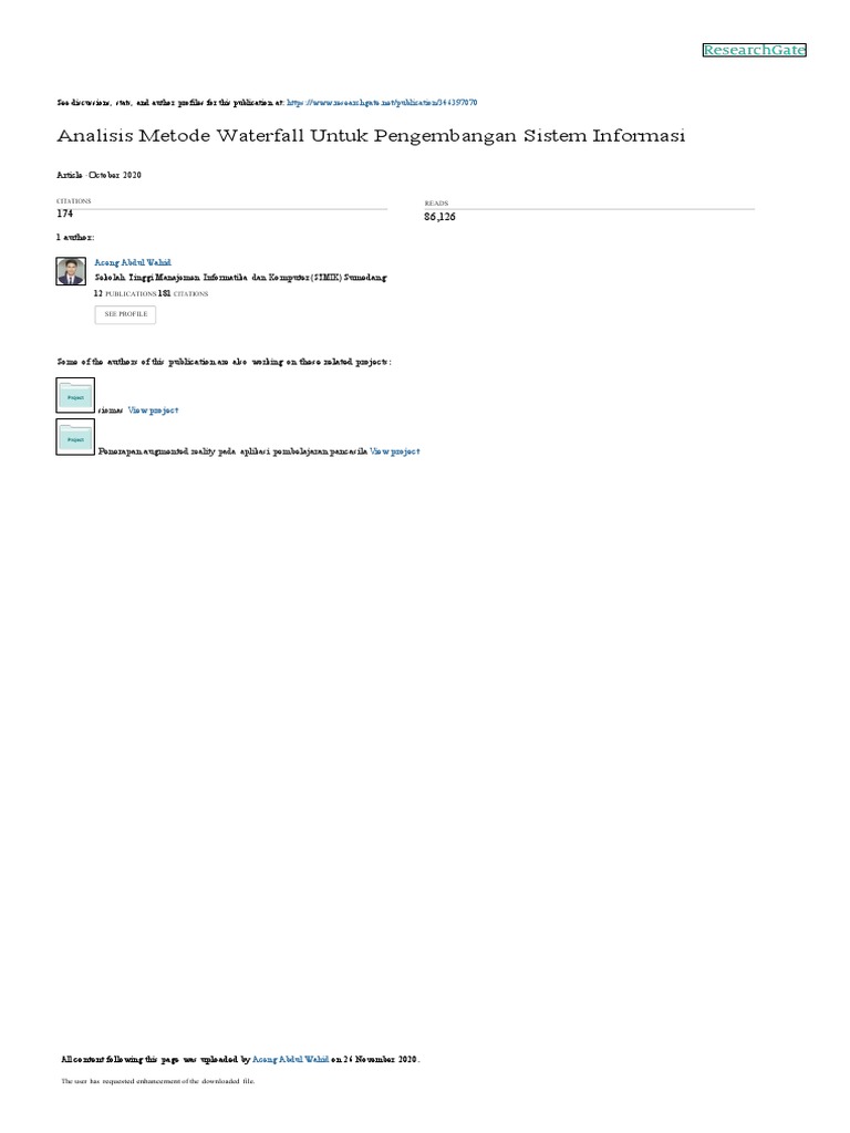 Analisis Metode Waterfall dalam SDLC | PDF