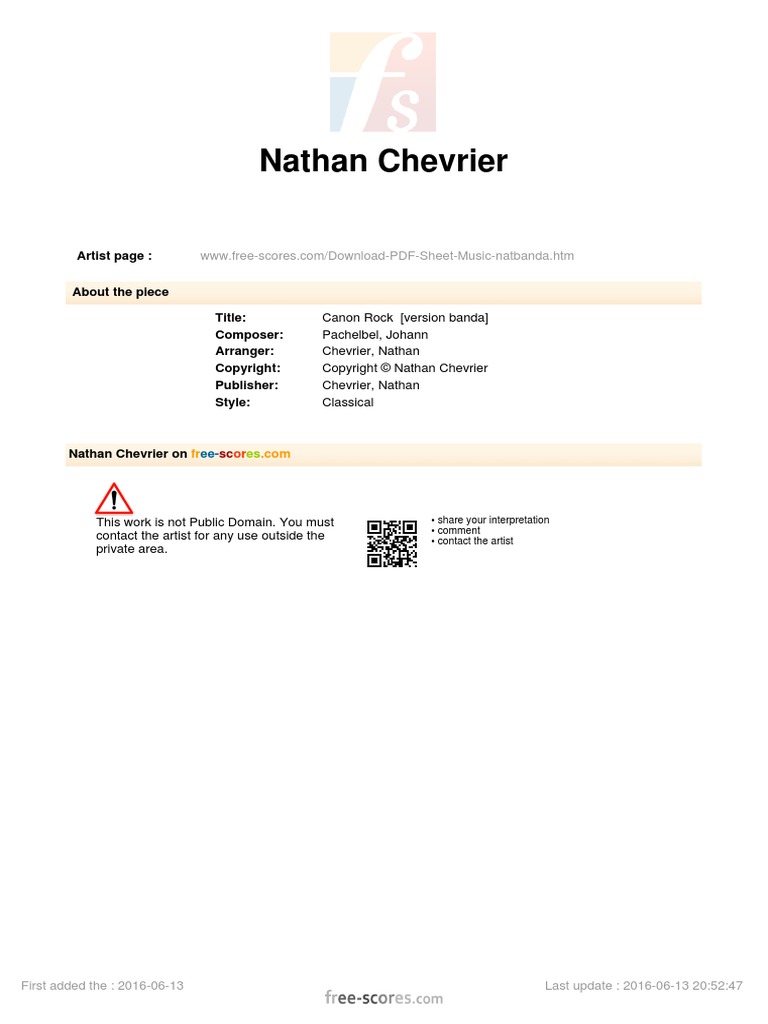 Pachelbel Johann Canon Rock | PDF | Orchestras | Classical Music Groups