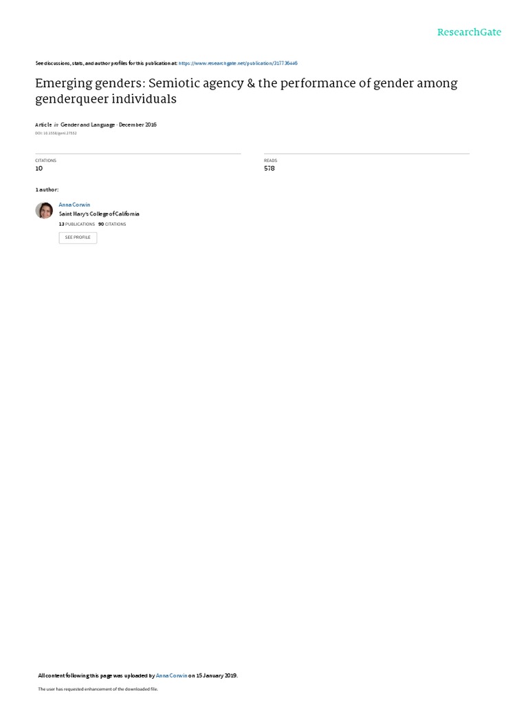 Anna Corwin | PDF | Gender | Gender Studies