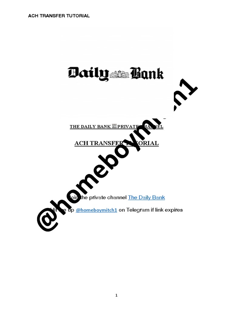 Ach Transfer Tutorial | PDF