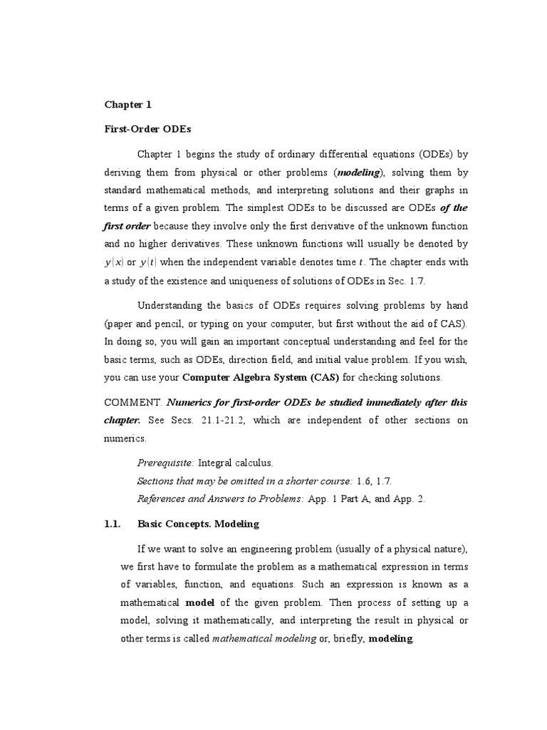 1 1 Basic Concepts Modeling Pdf Ordinary Differential Equation Differential Equations
