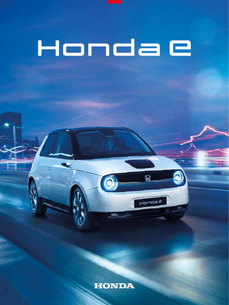 Honda e Brochure | Download Free PDF | Vehicle Technology | Land Vehicles