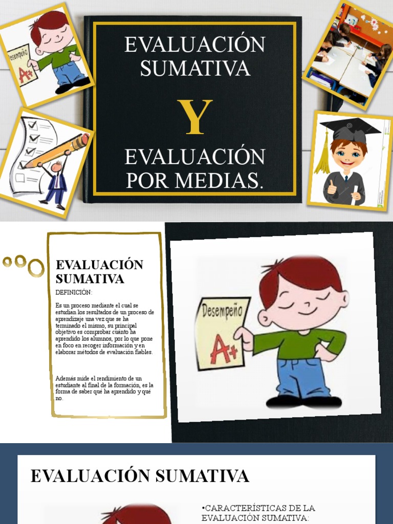 Evaluación Sumativa y Evaluación Por Medias. | PDF | Evaluación | Enseñando