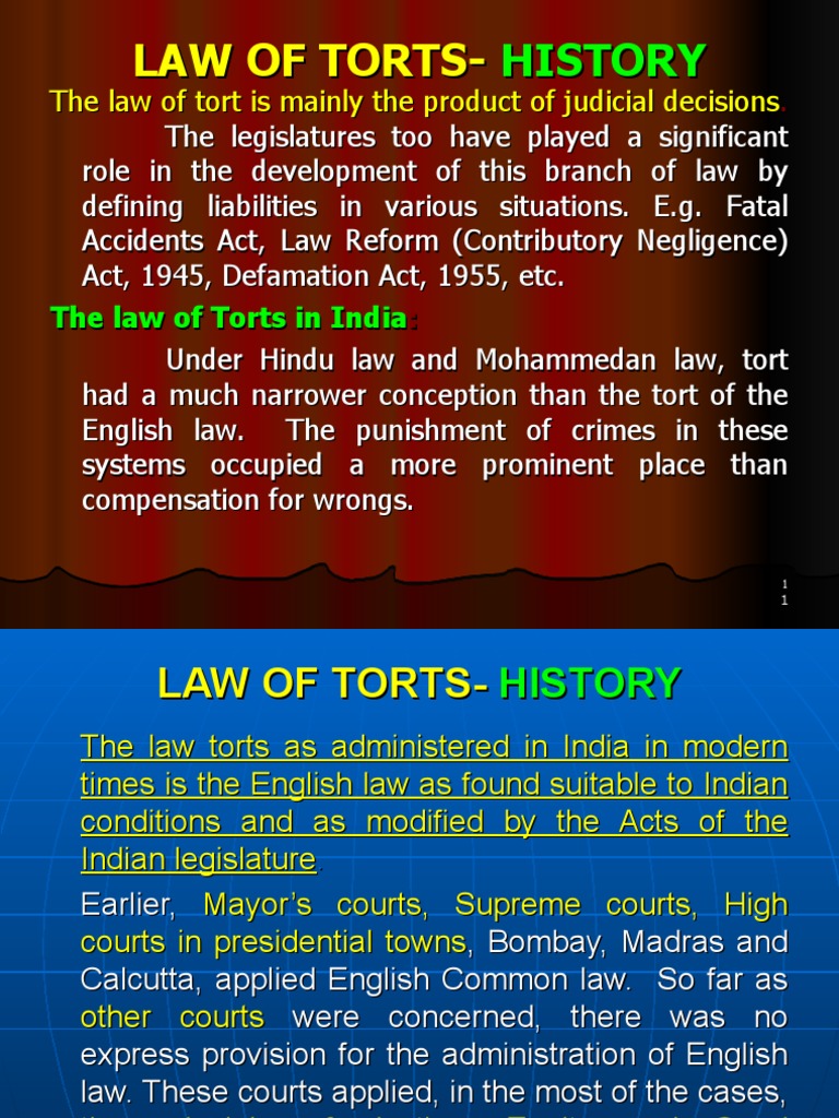Torts - Meaning, Essentials, Personal Capacity | PDF | Tort | Damages