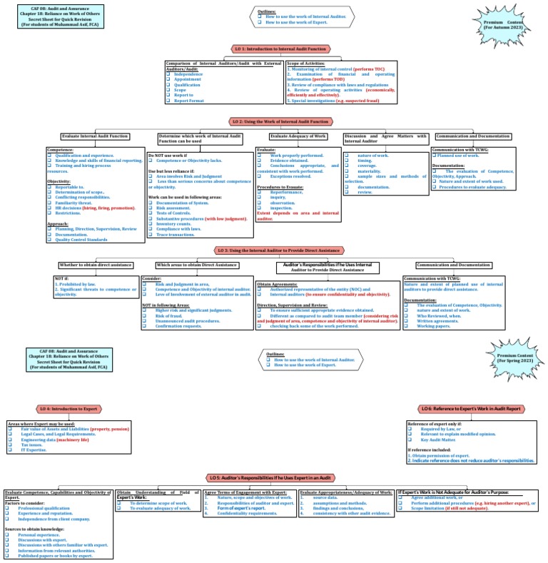 CAF 08 Chapter 18 MindMap | PDF | Internal Audit | Audit
