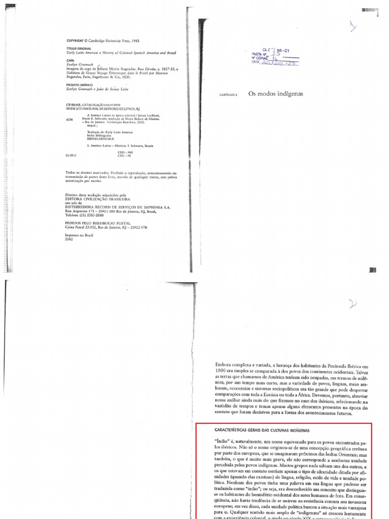 Schwartz Stuart & Lockart James A América Latina Na Época Colonial - Os ...