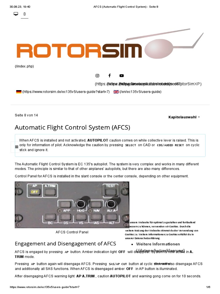 AFCS (Automatic Flight Control System) - Seite 8 | PDF | Aerospace ...