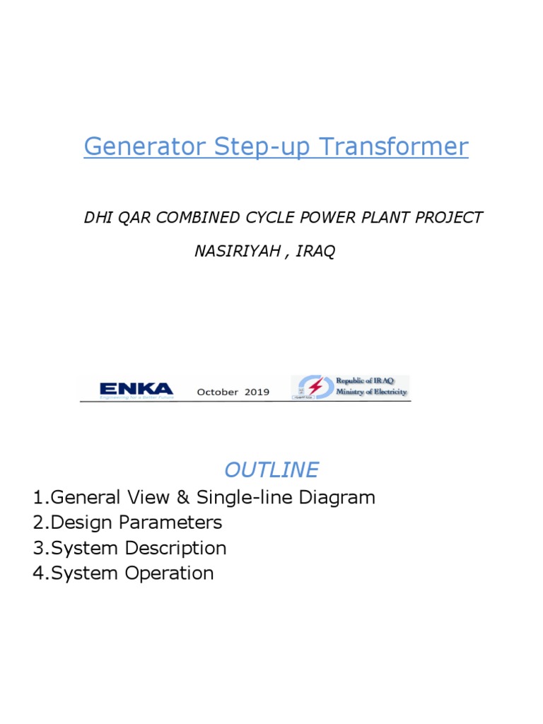 Generator Step-Up Transformer Overview | PDF | Transformer | Electricity