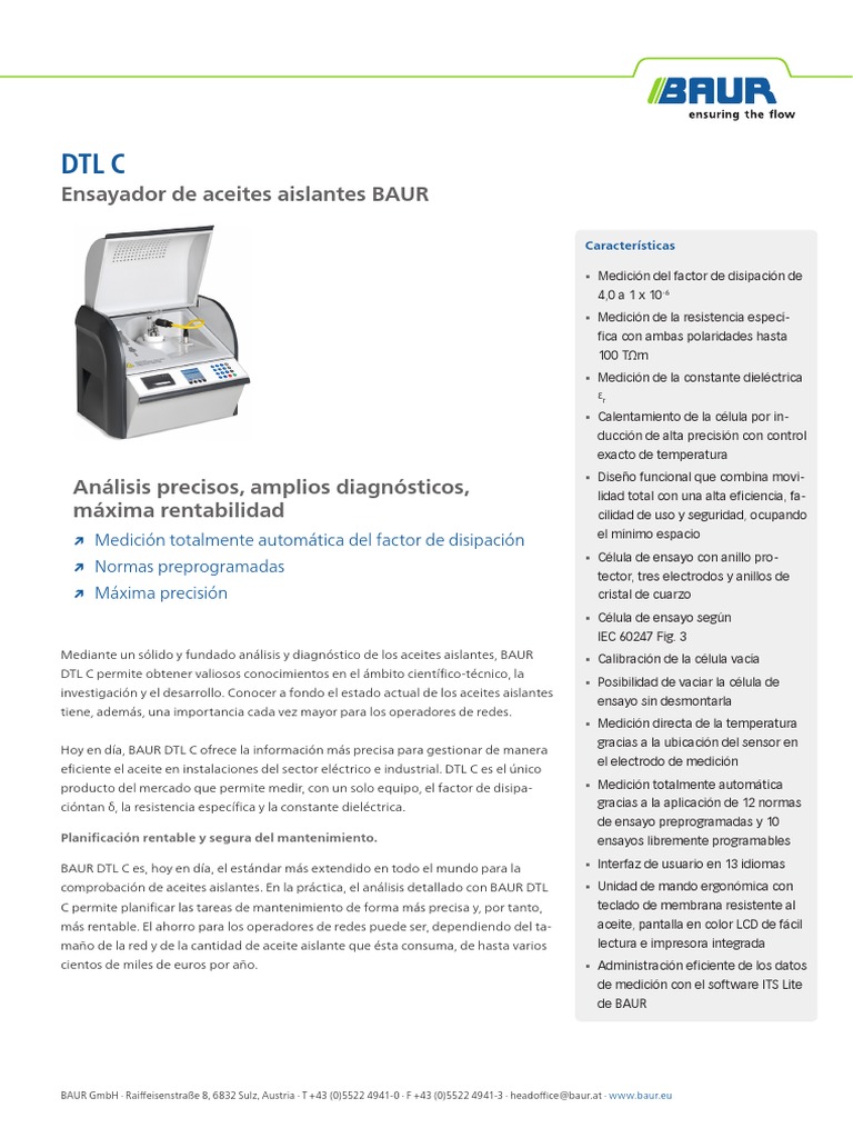 Ficha Técnica - DTL C | PDF | Medición | Ciencias fisicas