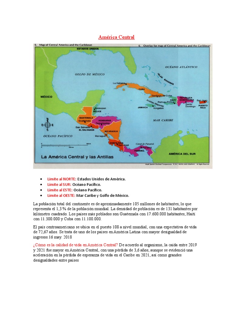 Geografía y Demografía de Centroamérica | PDF | Centroamérica | Américas