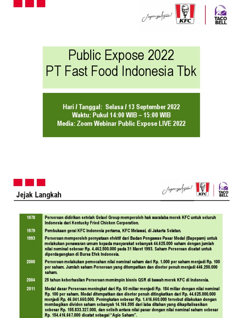 FAST Public Expose 2022 Bahasa Indonesia | PDF