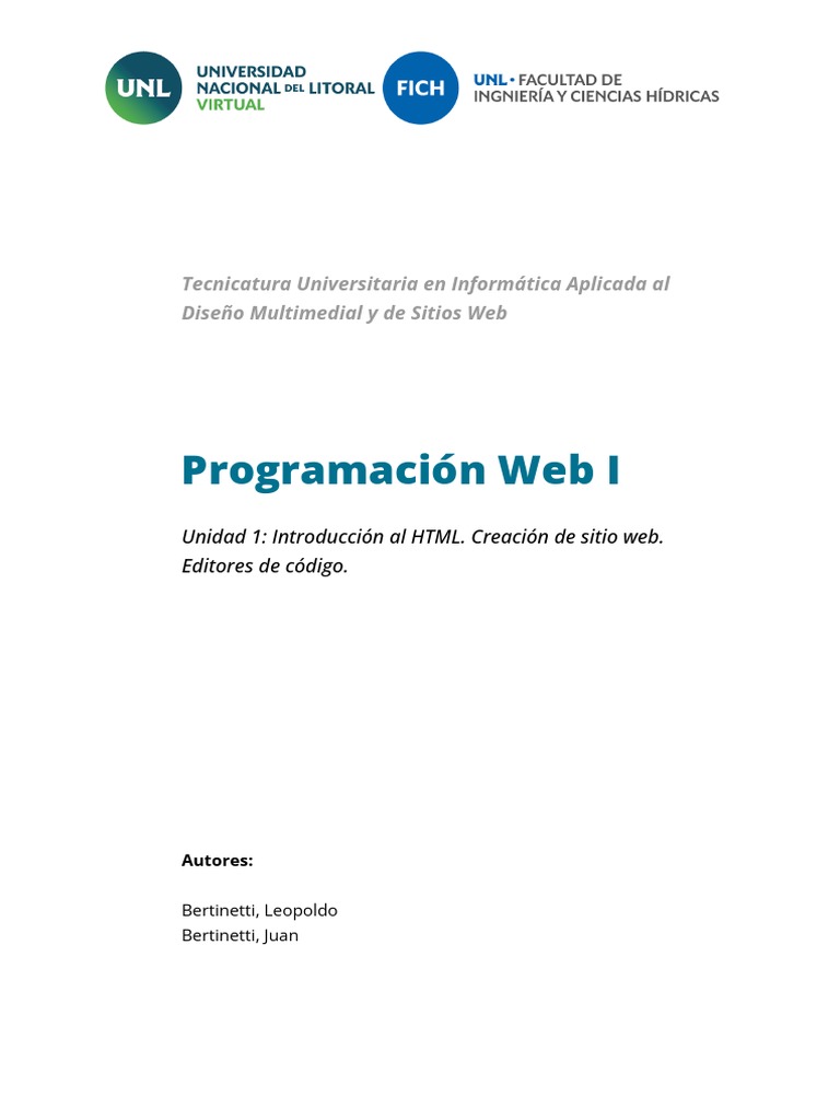 Unidad 1 - Introducción A HTML | PDF | HTML | Red mundial