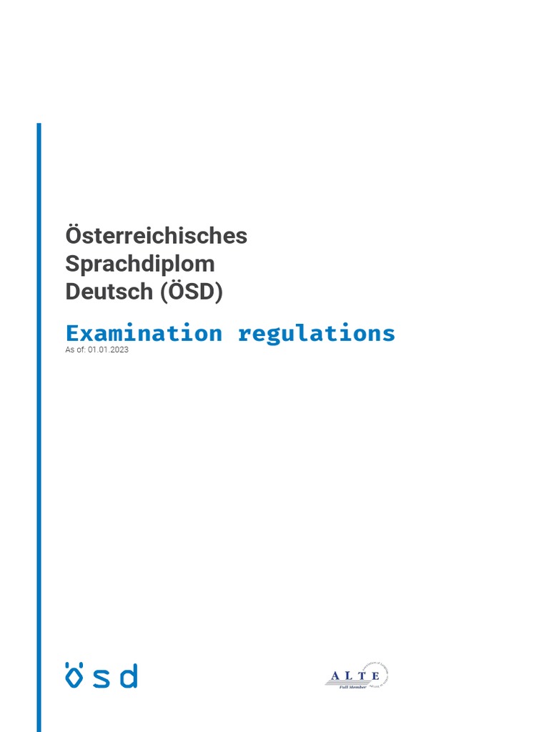 EN OSD-Prufungsordnung-Stand-17 07 2023 Final | PDF | Identity Document
