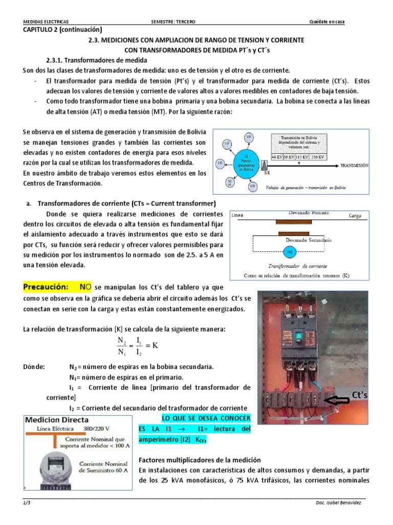ENSAYO 4 Transformadores de Medida | PDF | Transformador | Corriente eléctrica