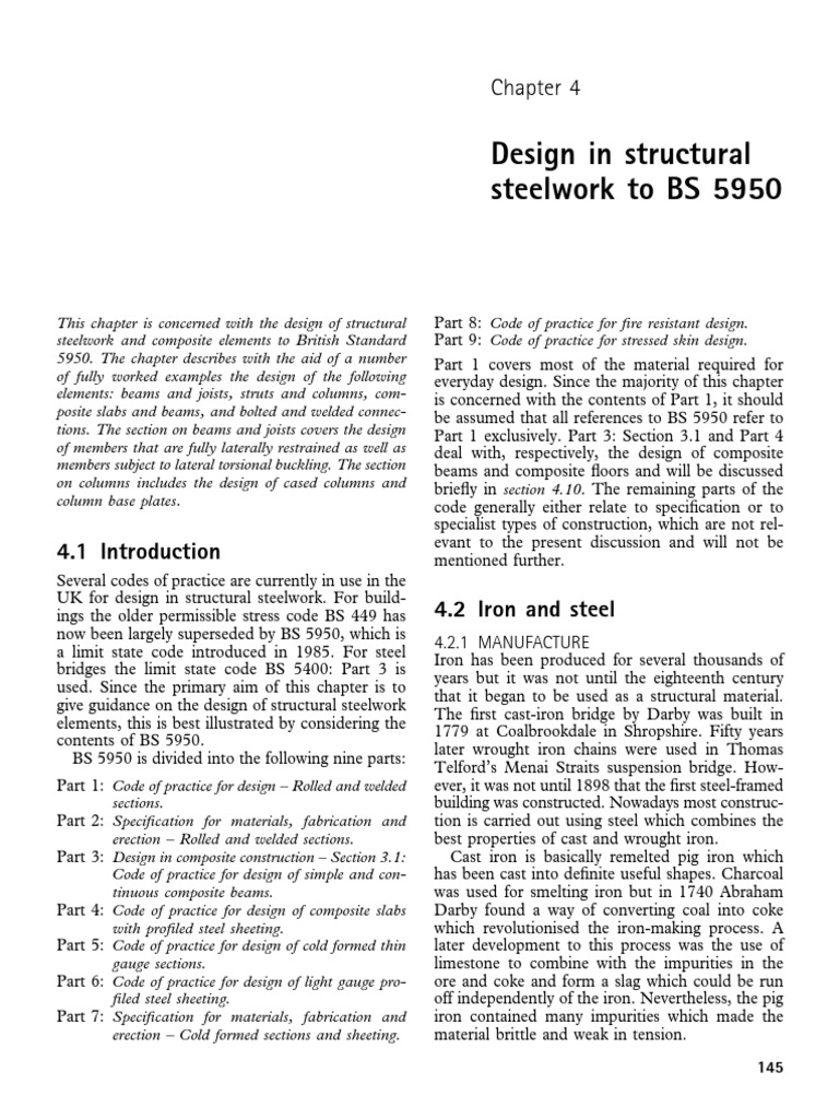 Structural Steel Design to BS 5950 | PDF | Deformation (Engineering ...