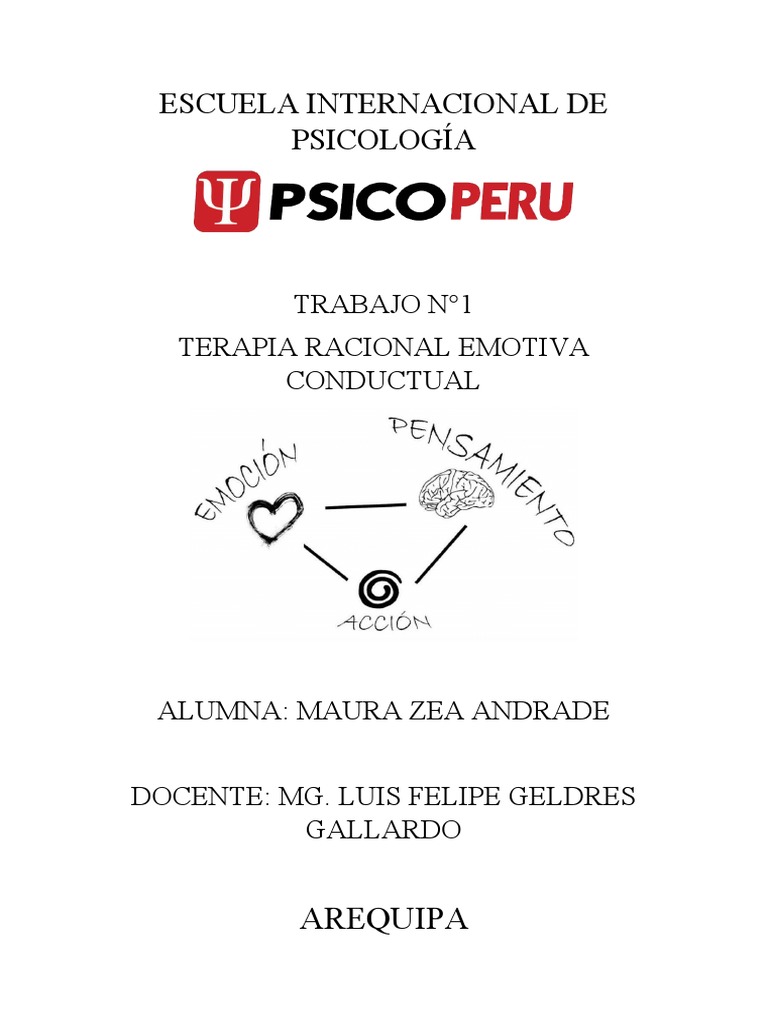 Trabajon°1-Analisis Abc-Trec Maura Zea Andrae | PDF | Terapia racional de comportamiento emotivo ...