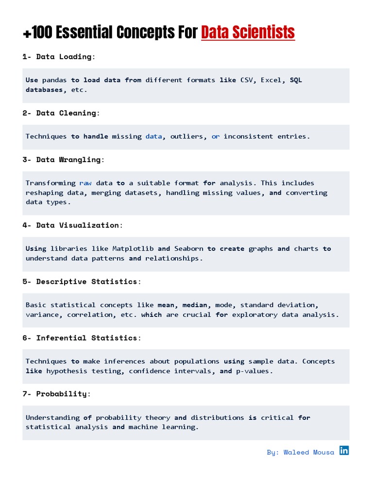 @DataScience - Ir - 111 Essential Concepts For Data Scientists | PDF ...