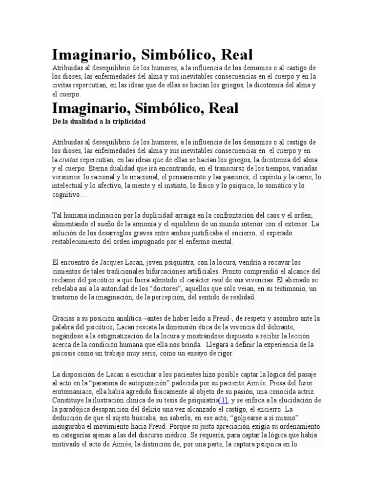 VilMA COCCOZ RSI | PDF | Jacques Lacan | Mente inconsciente