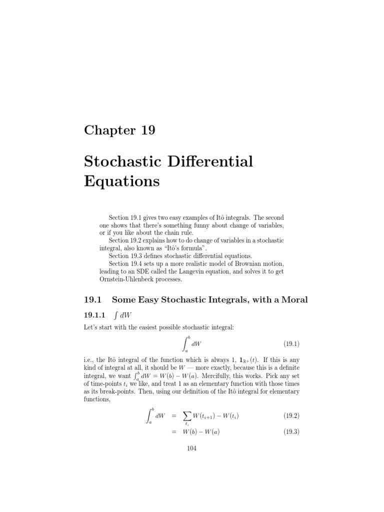 Lecture 19 1 9 Pdf Stochastic Differential Equation Mathematical Objects